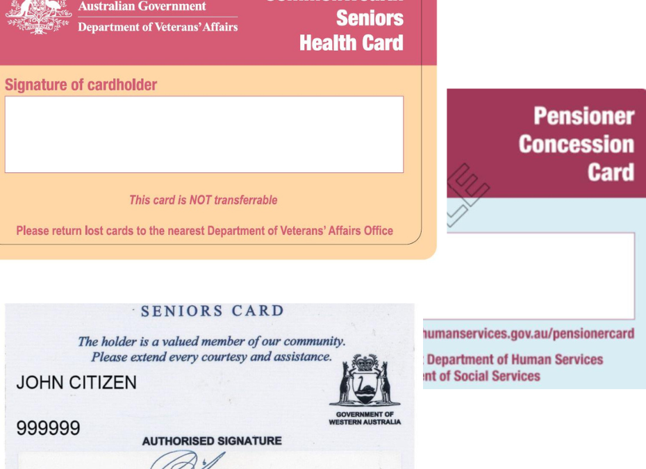 What Concession Cards Are Available For Seniors And Pensioners 